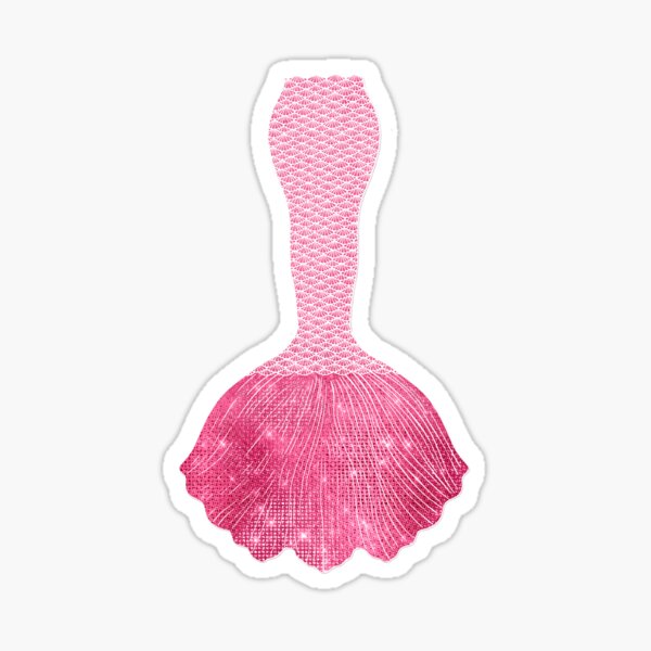 "Girly Neon Blush Pink Mermaid Scale Tails Pattern" Sticker for Sale by ...
