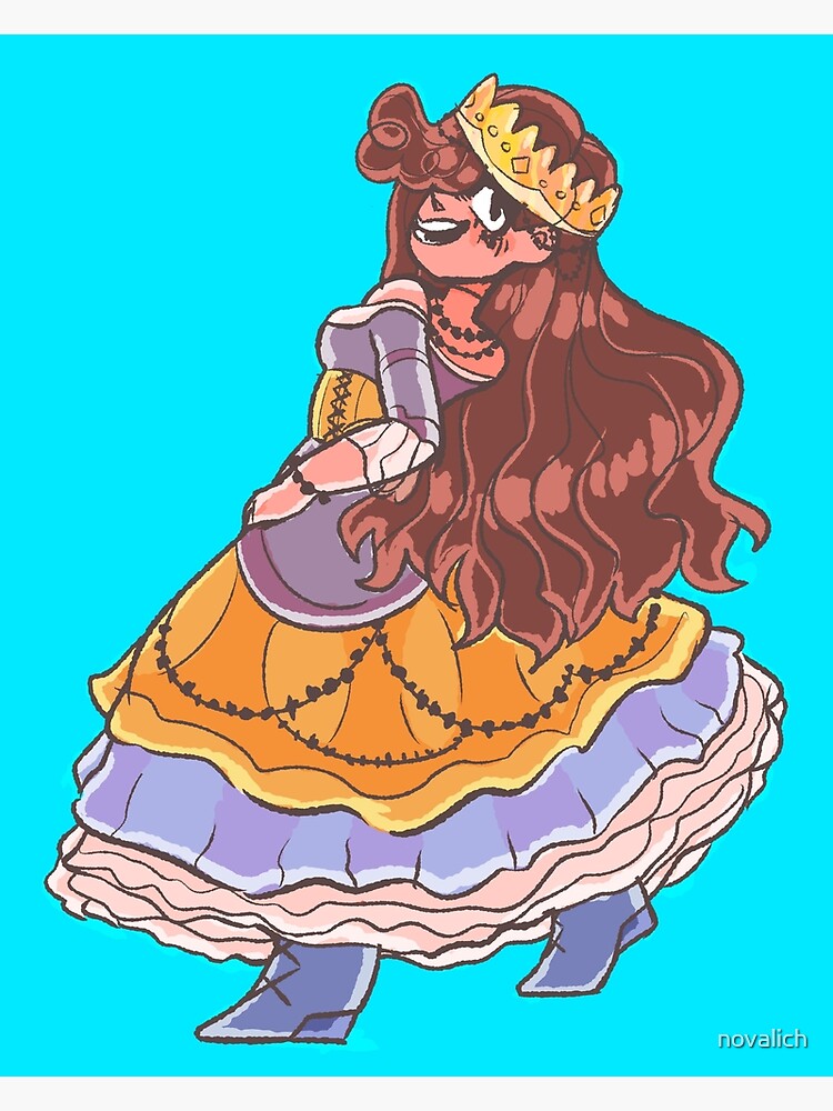 "Queen Royalty Cartoon OC Cute Illustration Gown Dress" Poster by ...