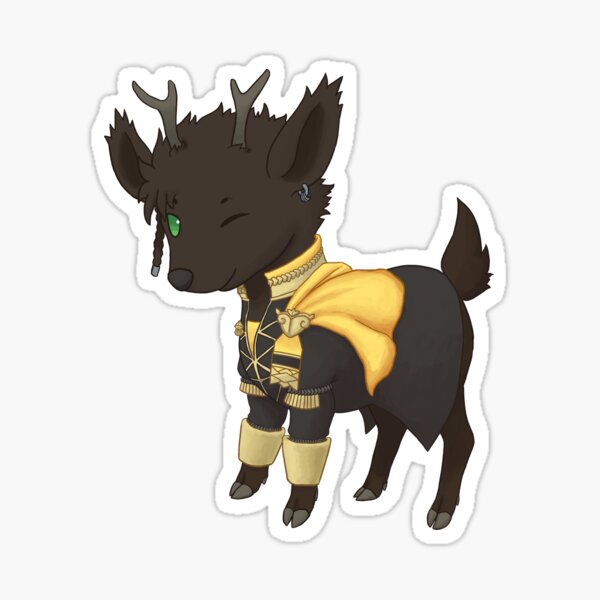 "Scheming Deer" Sticker for Sale by ZioCorvid | Redbubble