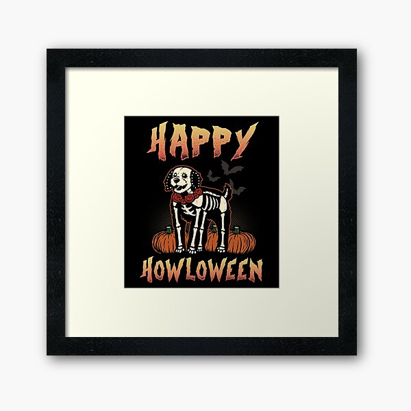 "Labradoodle Dog Scary Halloween gift " Framed Art Print for Sale by ...
