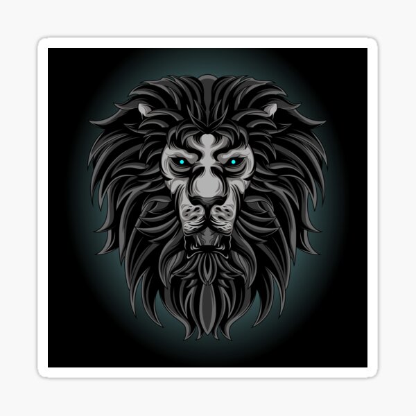 "lion face stickers" Sticker for Sale by FaveStickers | Redbubble