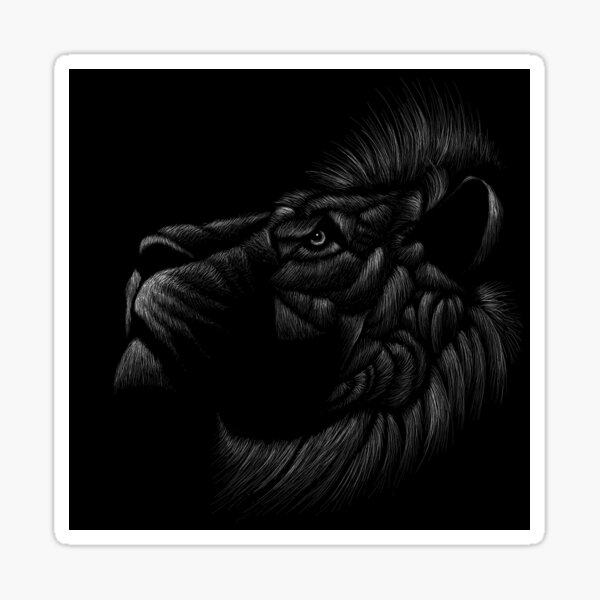 "lion face stickers" Sticker for Sale by FaveStickers | Redbubble