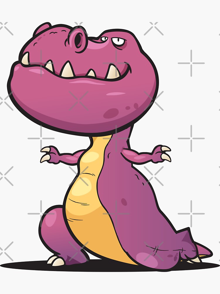 "T-Rex Yoga - Tyrannosaurus Rex Dinosaur Meditation" Sticker by ...