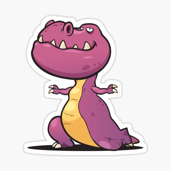 "T-Rex Yoga - Tyrannosaurus Rex Dinosaur Meditation" Sticker by ...