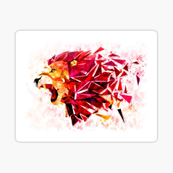 "lion face stickers" Sticker for Sale by FaveStickers | Redbubble