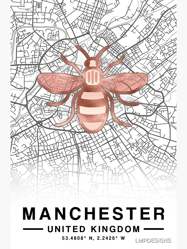 "Manchester Bee" Framed Art Print for Sale by LMPDESIGNS | Redbubble