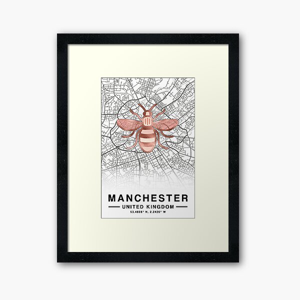 "Manchester Bee" Framed Art Print for Sale by LMPDESIGNS | Redbubble