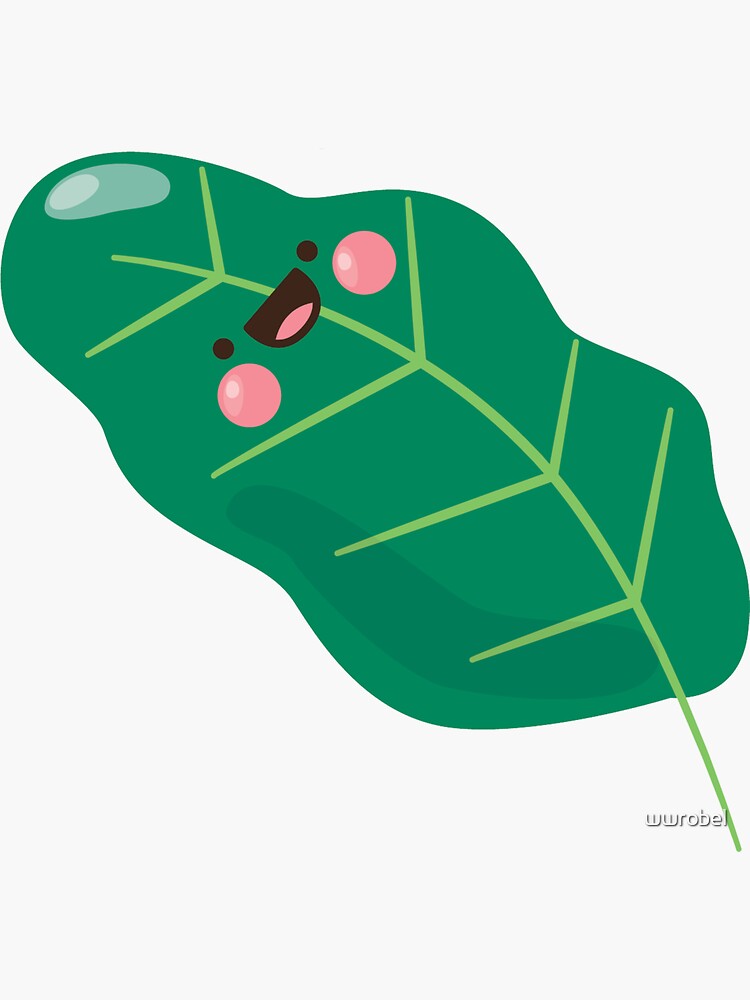"Smiling Spinach Sticker" Sticker for Sale by wwrobel | Redbubble