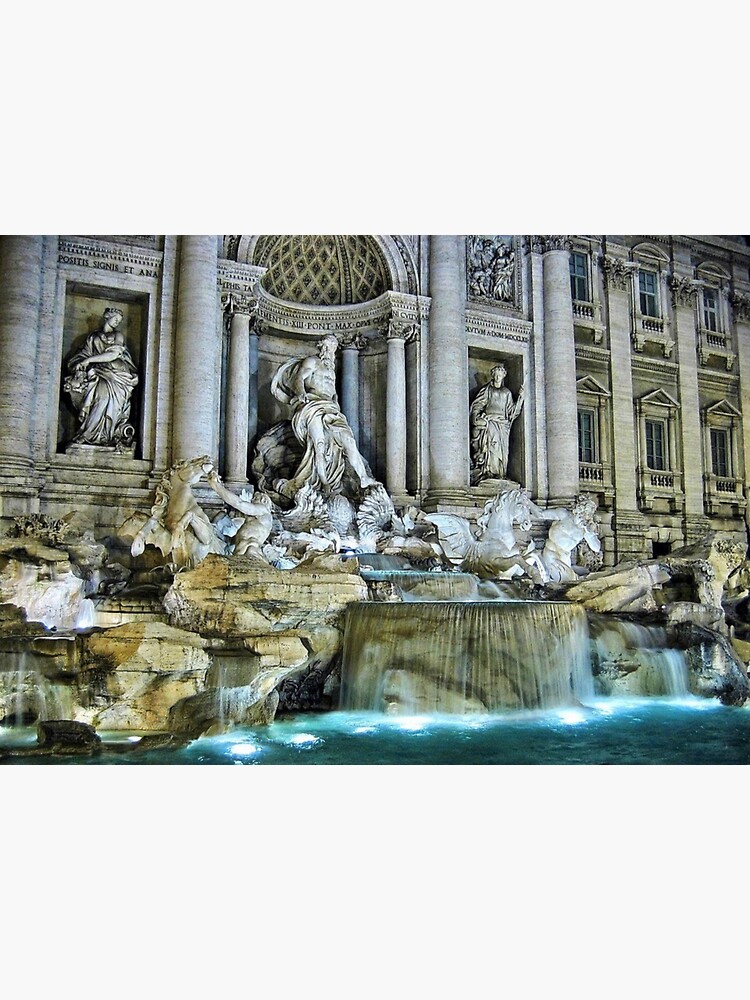 "Trevi Fountain and Pool near Spanish Steps - Rome, Italy" Sticker by ...