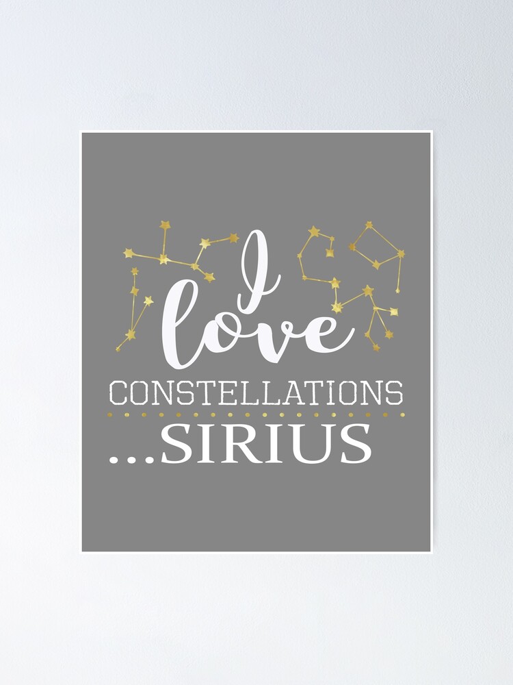 "Top Fun Sirius Constellations Stargazing Gift Design" Poster for Sale ...
