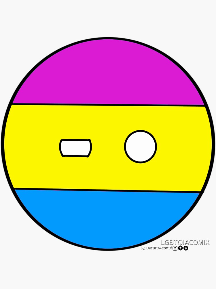 "Pan Face (PRIDE)" Sticker by LGBTQIACOMIX | Redbubble