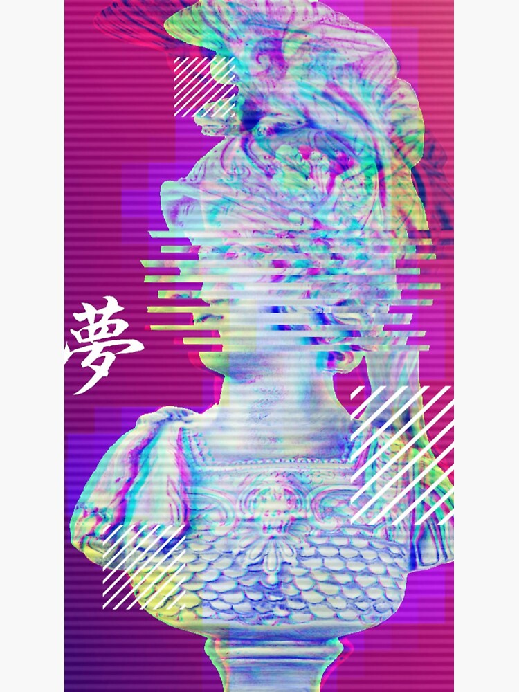 "Aesthetic Vaporwave Retrowave Nightcore" Sticker by pixel375 | Redbubble