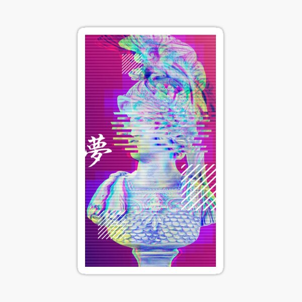"Aesthetic Vaporwave Retrowave Nightcore" Sticker by pixel375 | Redbubble