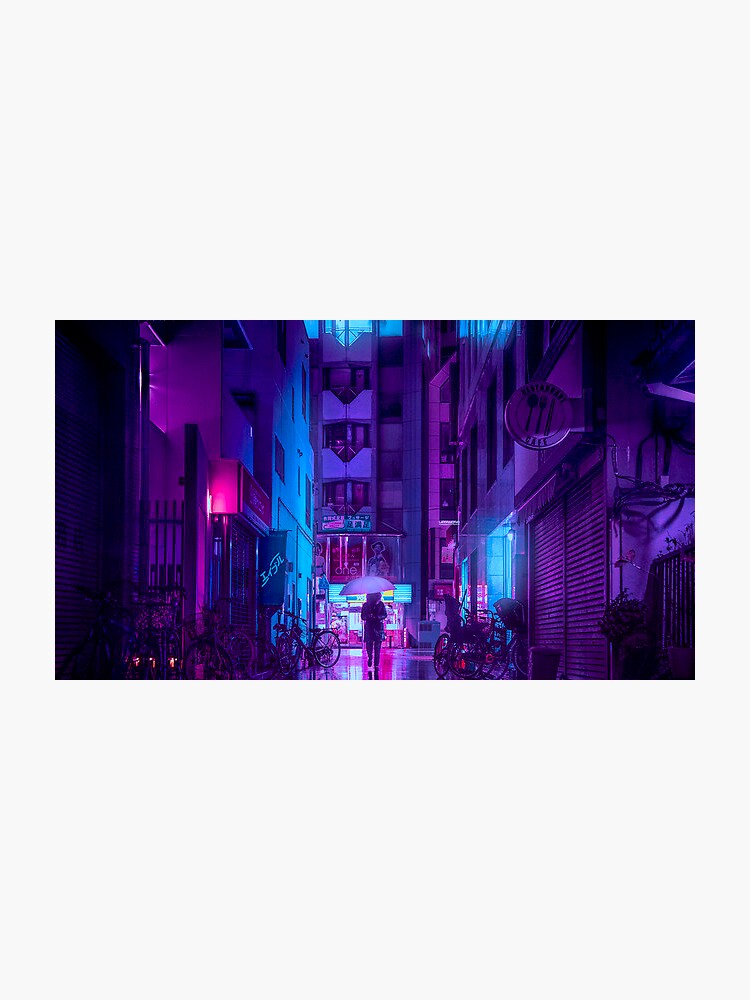 "Aesthetic Vaporwave Retrowave Nightcore City" Sticker for Sale by ...