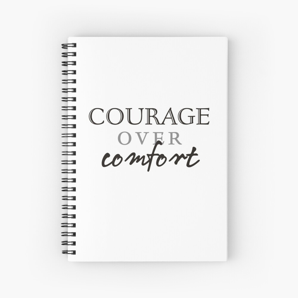 "Brene Brown, Courage Over Comfort" Spiral Notebook for Sale by shminoa ...
