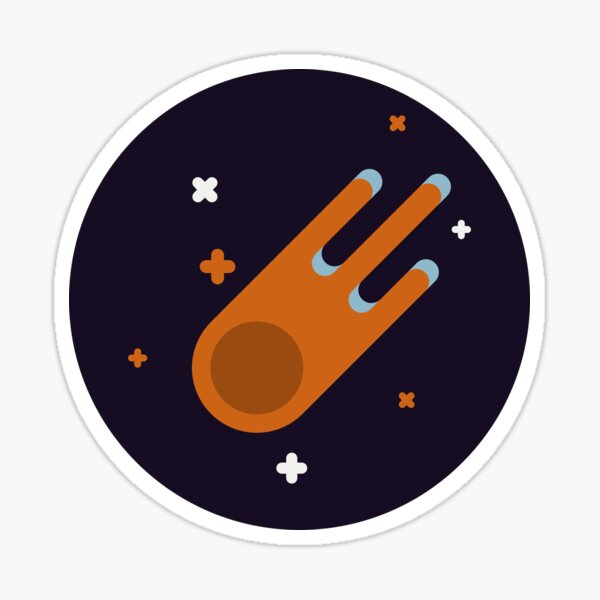 "Falling meteorite." Sticker for Sale by SkalpTure | Redbubble