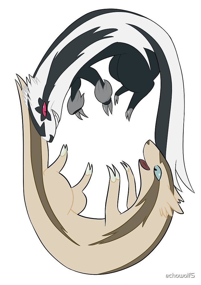 "Galar and Hoenn Linoone" by echowolfS | Redbubble