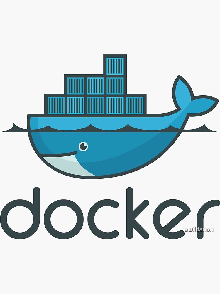 "Docker Logo" Sticker by awildanon | Redbubble