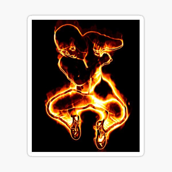 "Burning man" Sticker for Sale by AnnArtshock | Redbubble