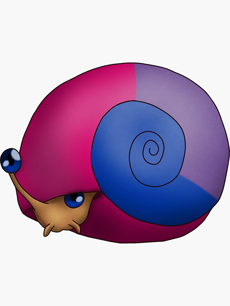 Bisexual Biromantic Coming Out Pride Snail Sticker For Sale By