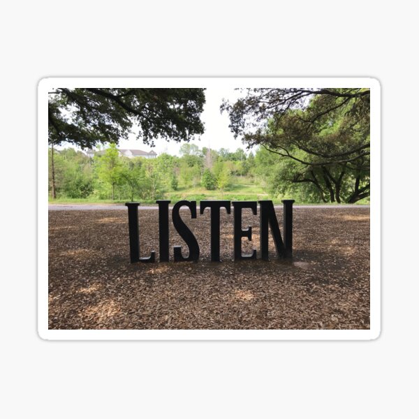 "Listen" Sticker for Sale by ephotocard | Redbubble