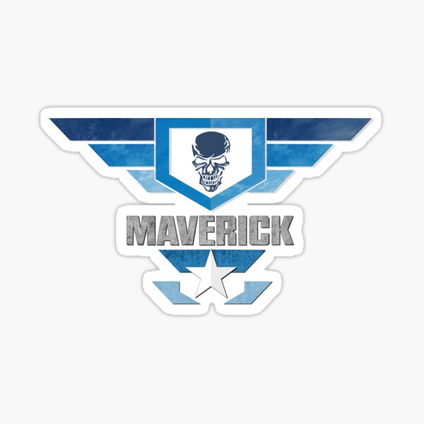 "Maverick Chest Plate Emblem" Sticker by memecitylive | Redbubble