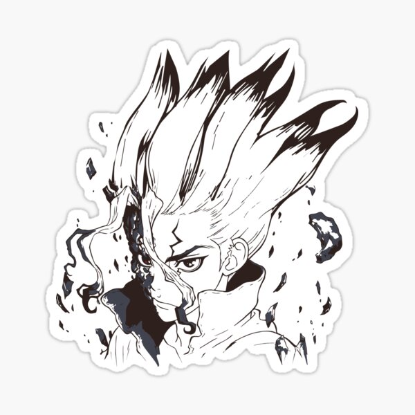 "Dr Stone" Sticker for Sale by gainzgear | Redbubble