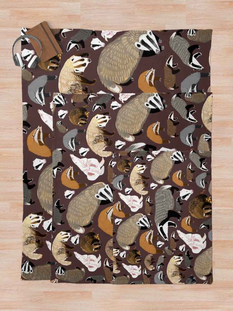 "European Badger" Throw Blanket for Sale by belettelepink | Redbubble