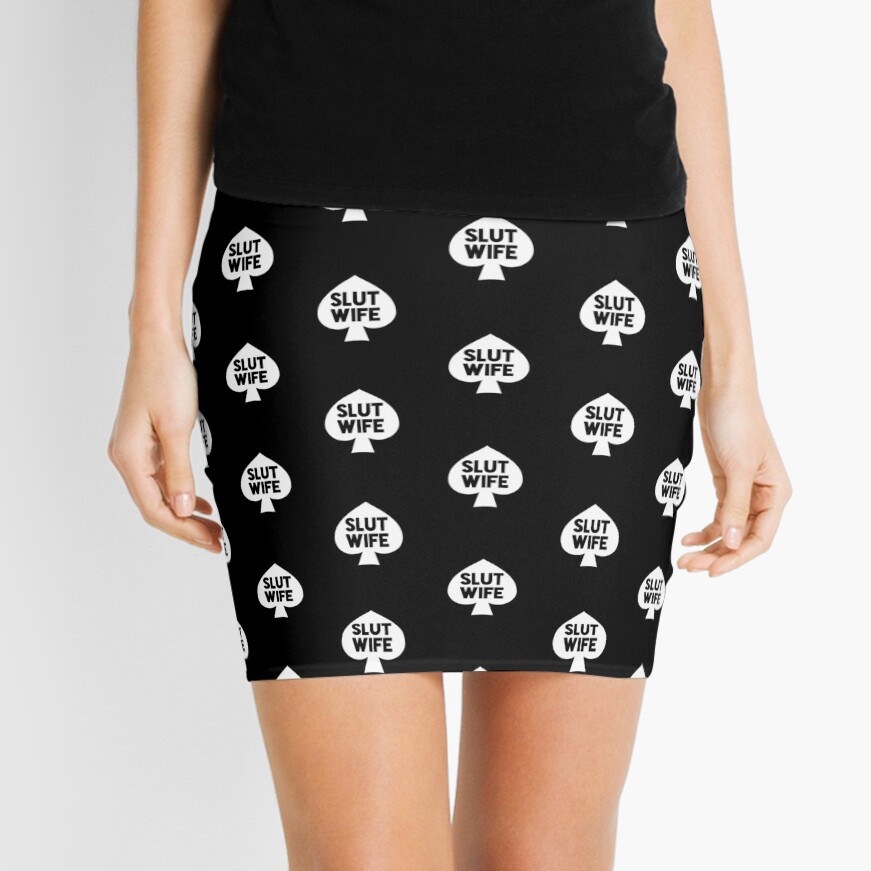 Slut Wife Qos Queen Of Spades Mini Skirt For Sale By Qcult Redbubble