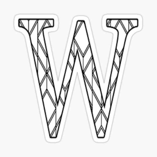 "Letter W" Sticker for Sale by sophieworrall | Redbubble