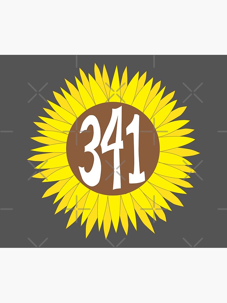 "Hand Drawn California 341 Area Code Sunflower" Poster for Sale by ...