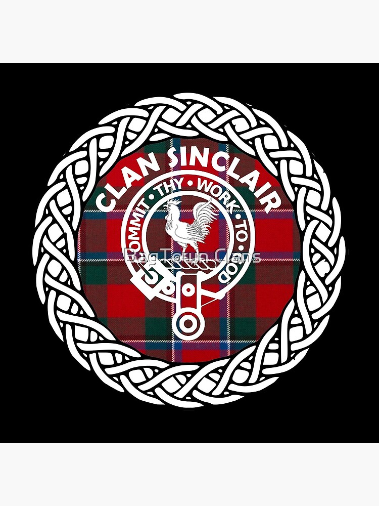 "Clan Sinclair surname last name tartan crest badge" Coasters (Set of 4 ...