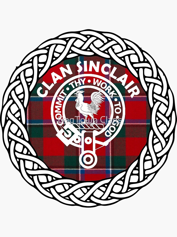 "Clan Sinclair surname last name tartan crest badge" Sticker for Sale ...