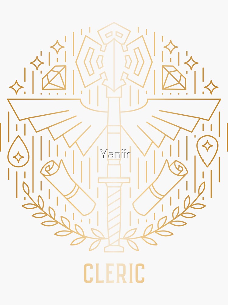 "Cleric - Gold" Sticker for Sale by Yaniir | Redbubble
