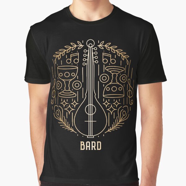 "Bard - Gold" T-shirt for Sale by Yaniir | Redbubble | bard graphic t ...