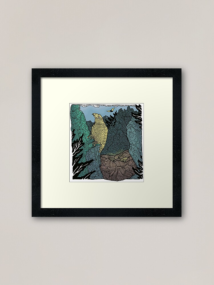 "West Virginia Roc Mythological Cryptid Bird" Framed Art Print for Sale ...