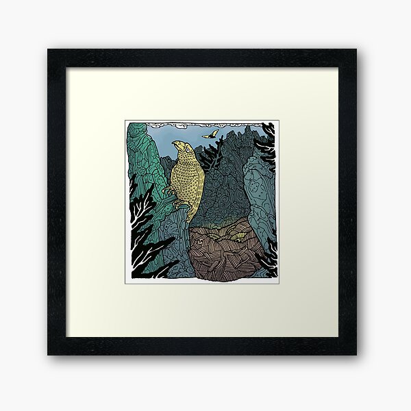 "West Virginia Roc Mythological Cryptid Bird" Framed Art Print for Sale ...