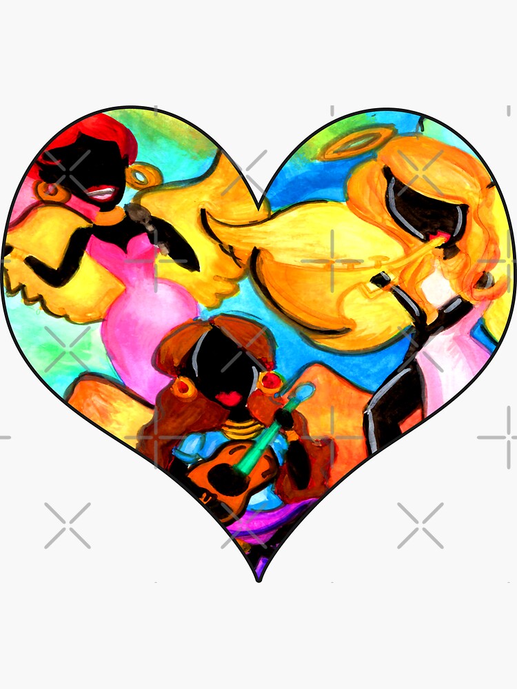 "Angel Band" Sticker for Sale by artbyomega | Redbubble