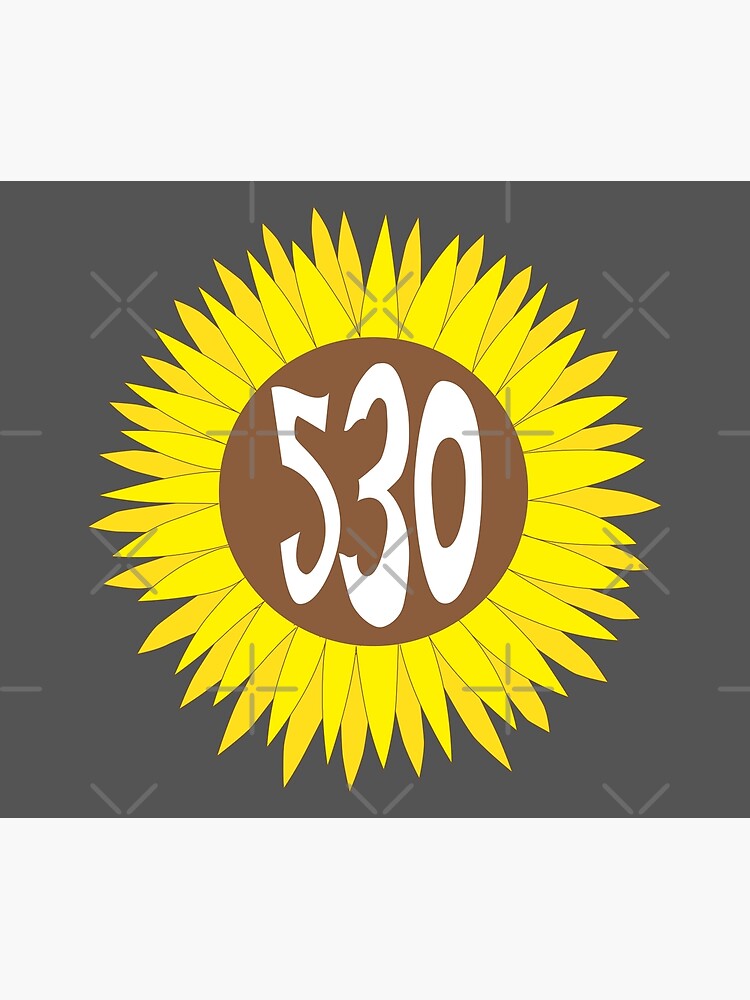 "Hand Drawn California 530 Area Code Sunflower" Poster by itsrturn ...
