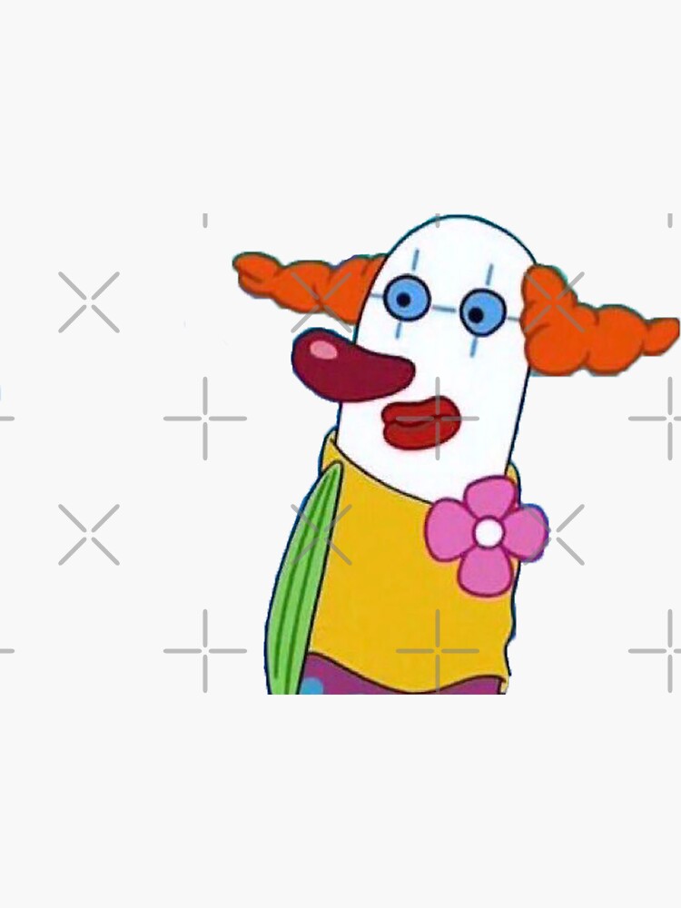 Spongebob Clown Sticker By Jenniferm98 Redbubble