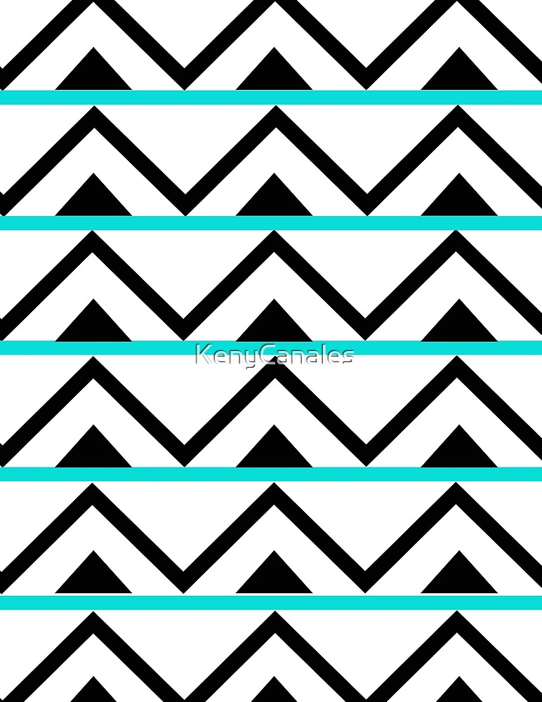 "Black and Turquoise Pattern" by KenyCanales | Redbubble