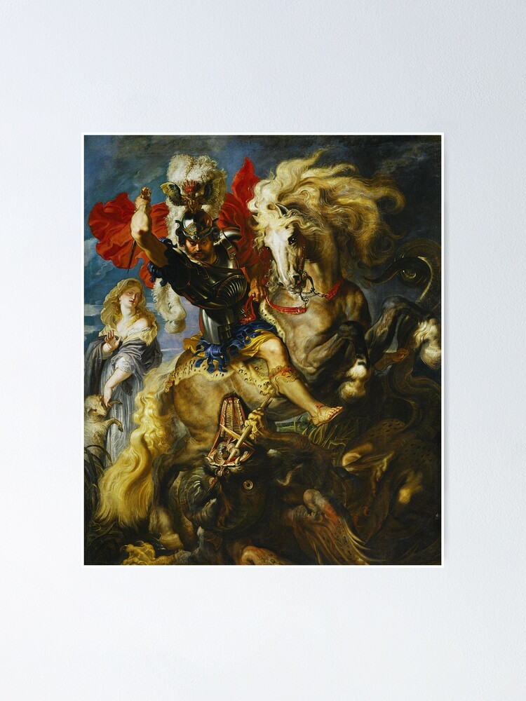 "Saint George and the Dragon (Peter Paul Rubens)" Poster for Sale by ...