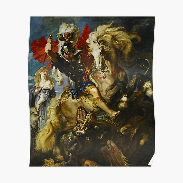 "Saint George and the Dragon (Peter Paul Rubens)" Poster for Sale by ...