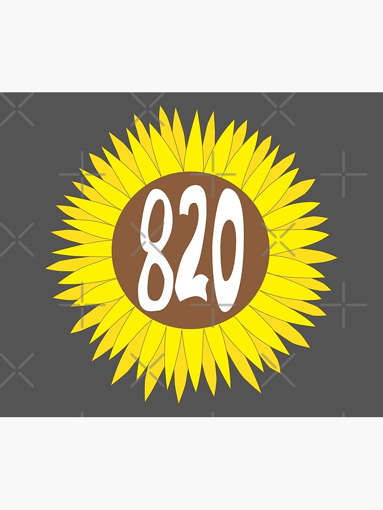 "Hand Drawn California 820 Area Code Sunflower" Poster for Sale by ...