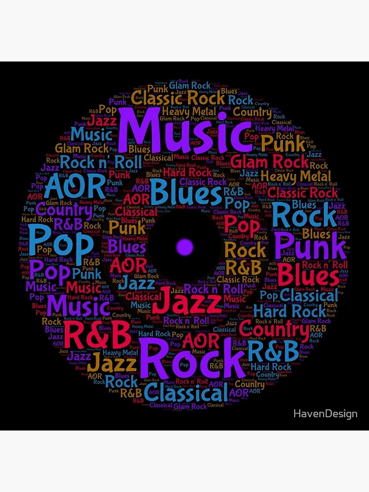 "Colorful Music Genres Logo" Art Print by HavenDesign | Redbubble