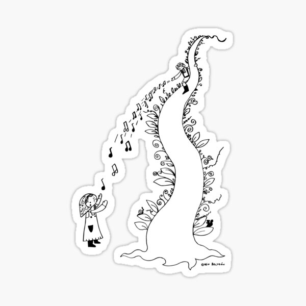 "Down the Beanstalk" Sticker for Sale by Ebeltran | Redbubble