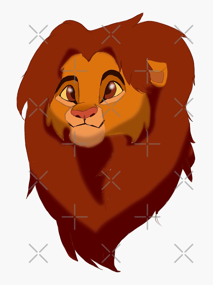 "Simba the lion king" Sticker for Sale by Crazyponylover | Redbubble