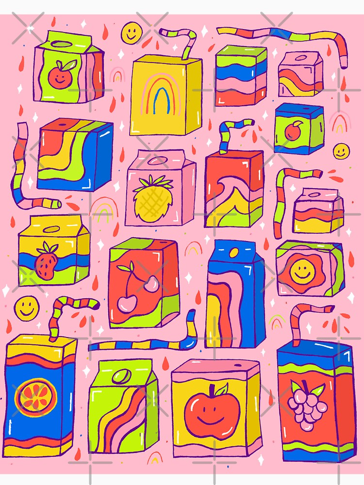 "Juice Box Print" T-shirt for Sale by doodlebymeg | Redbubble | juice t ...