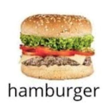 "hamburger meme" Sticker for Sale by AJShamrock | Redbubble