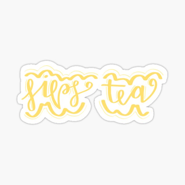 "Sips Tea" Sticker by SunnySticker | Redbubble